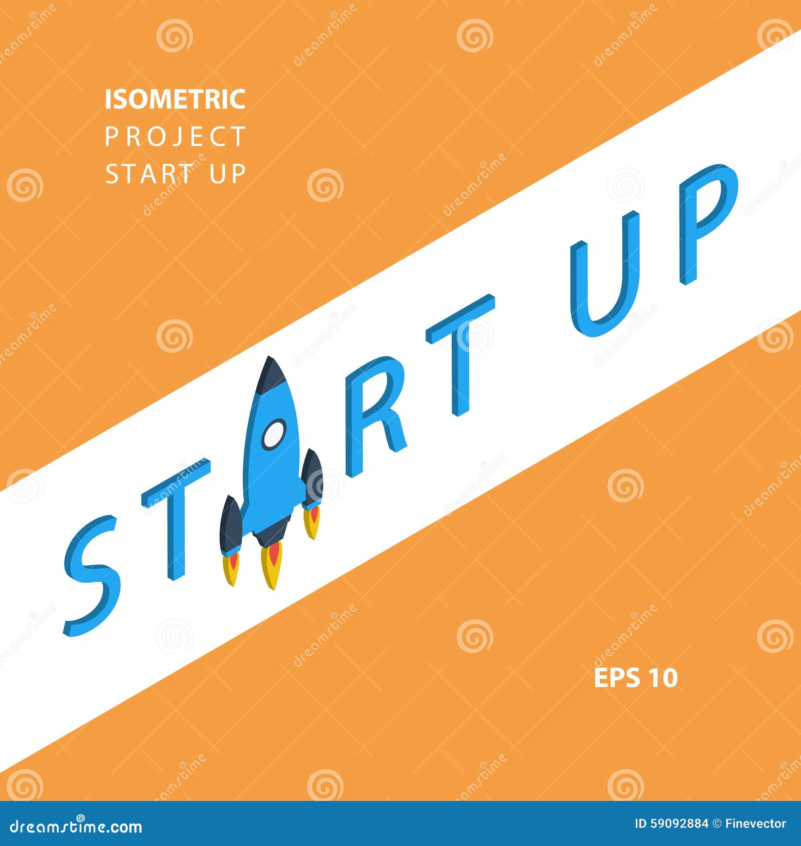 Start Up New Business Project or Idea. Isometric Presentation Poster ...