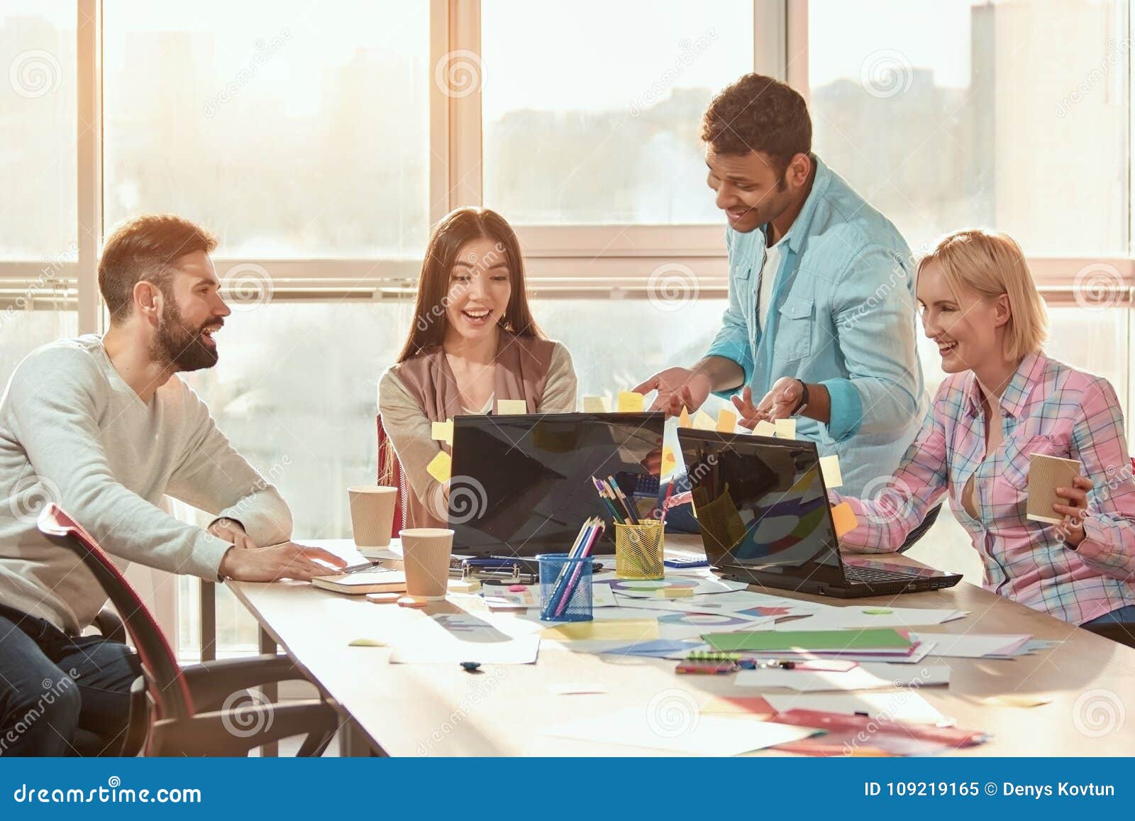 Start Up Programming Team. stock image. Image of glad - 109219165