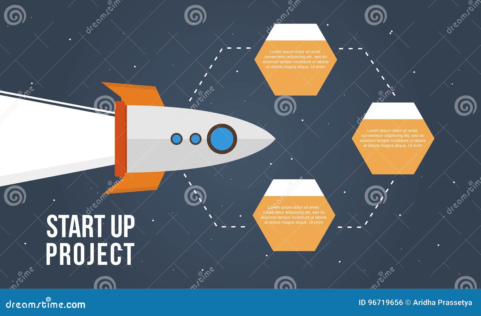 Start Up Project Business Infographic Step Collection Stock Vector ...