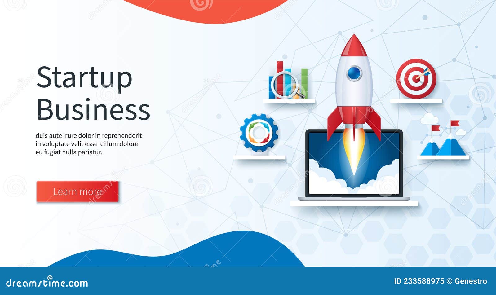 Start Up Project Concept in 3D Style Stock Vector - Illustration of ...