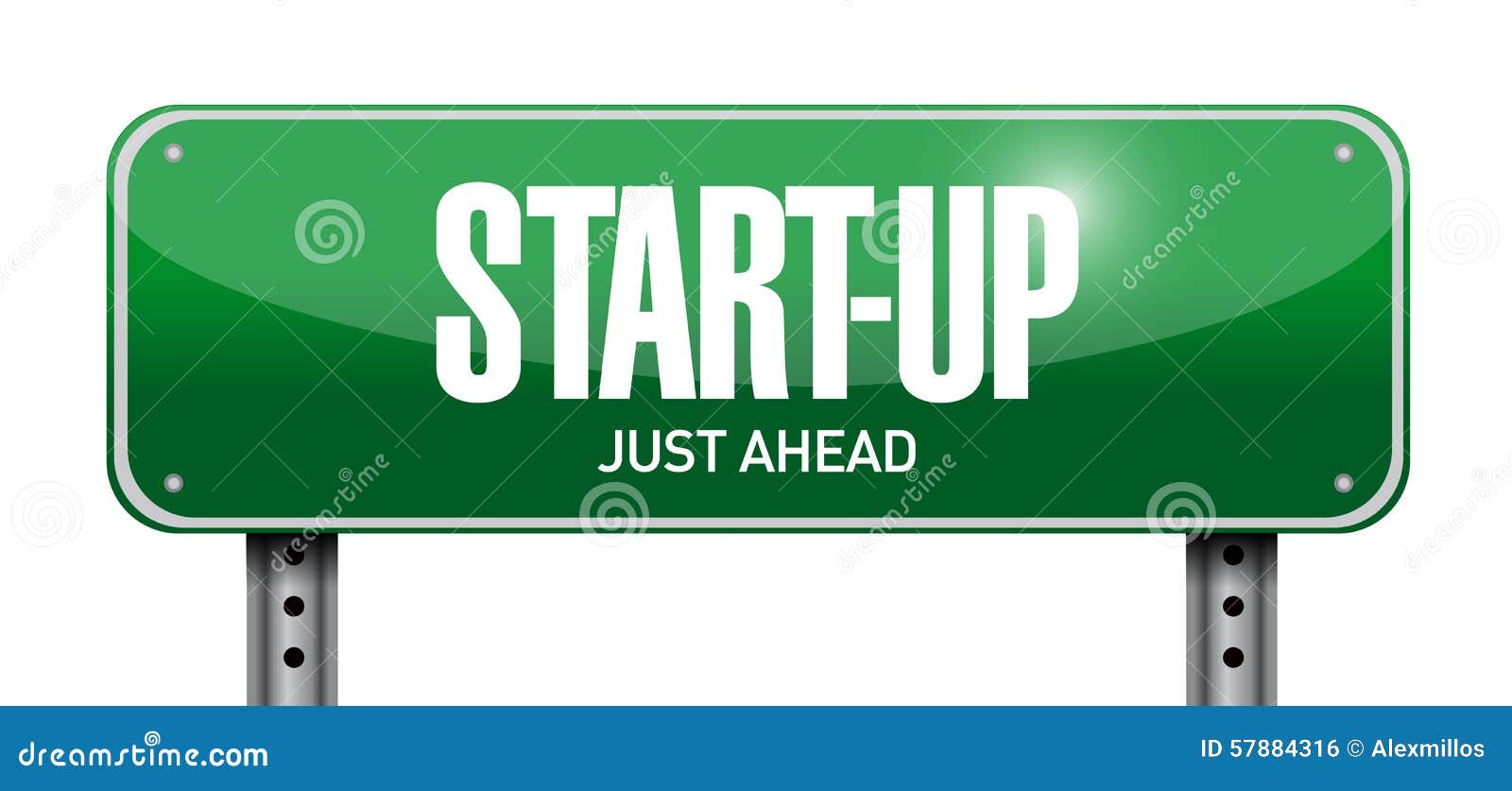 Start-up Road Sign Concept Illustration Stock Illustration ...