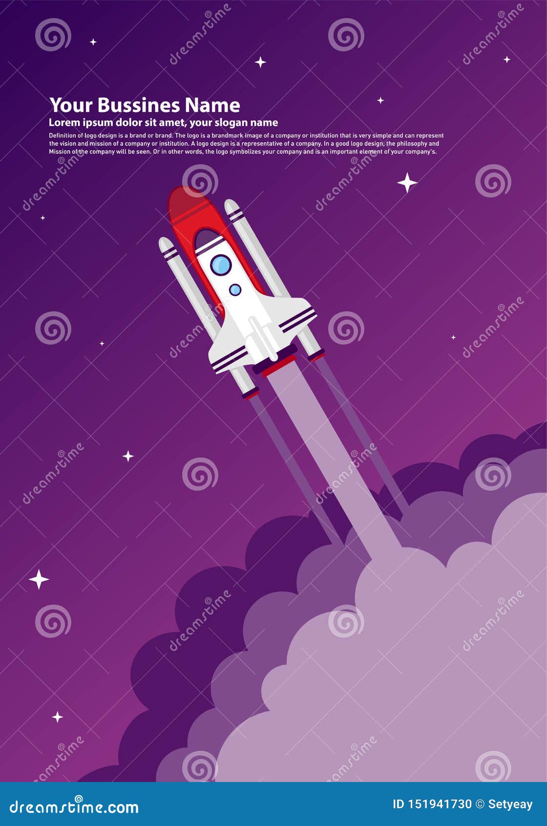 Start Up Simple Rocket Web Design, Responsive Web Design Flat Vector ...