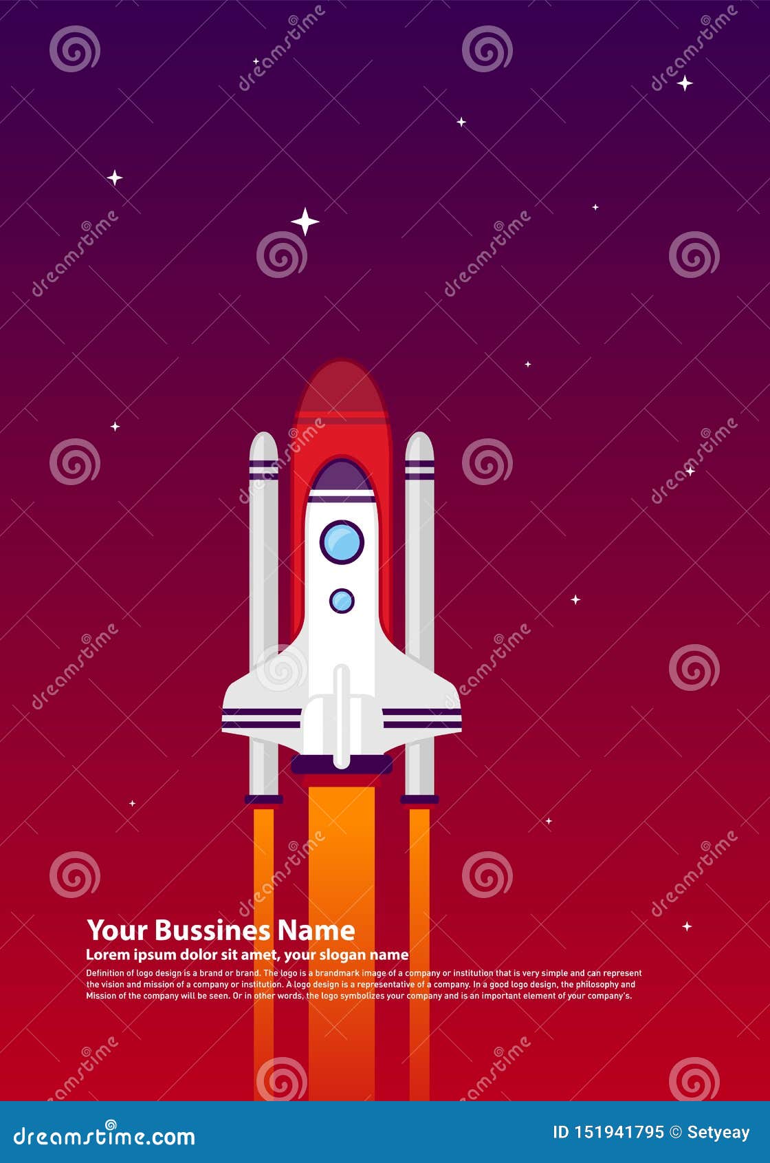 Start Up Simple Rocket Web Design, Responsive Web Design Flat Vector ...
