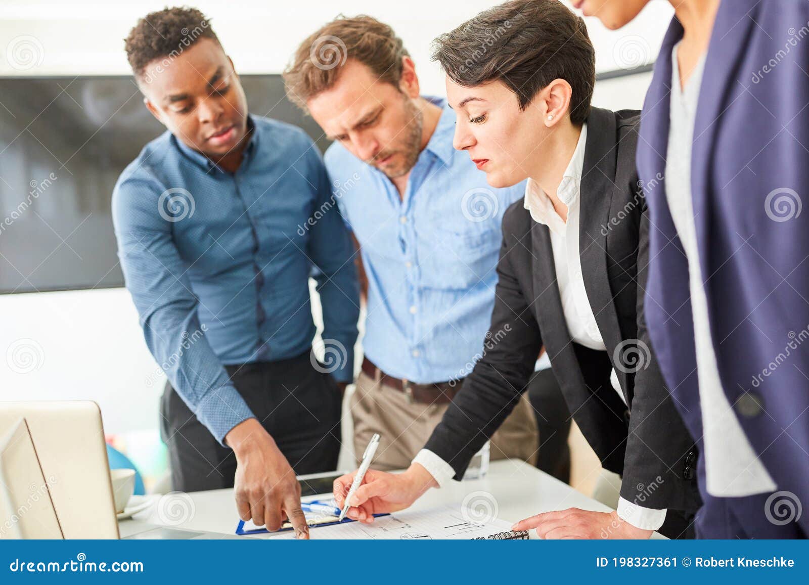 Start-up Team Discusses in Strategy Meeting Stock Image - Image of ...