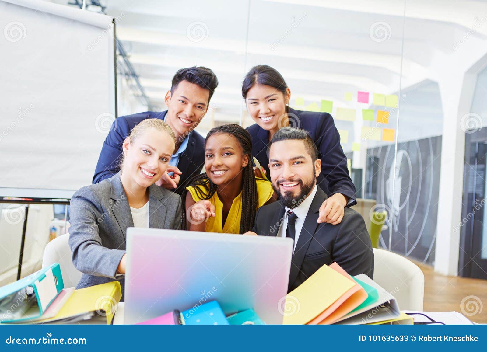Start-up Team Group with Computer Stock Image - Image of computer ...