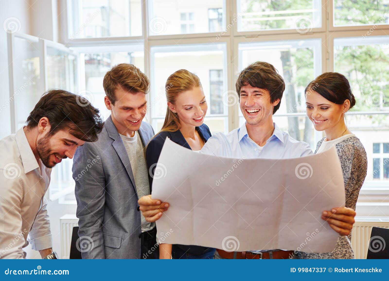 Start-up Team Happy with Their Project Stock Image - Image of woman ...