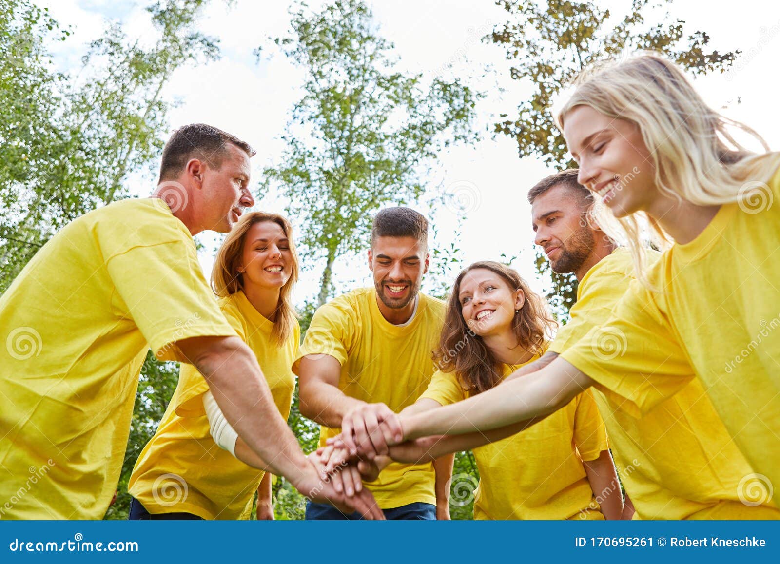 Start-up Team in a Teambuilding Exercise Stock Image - Image of ...