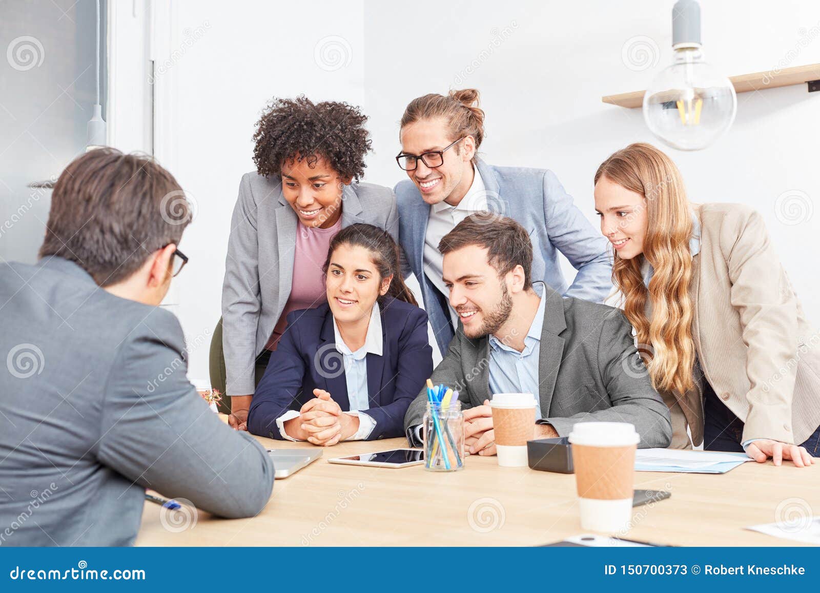 Start-up Team in a Training or Presentation Stock Image - Image of ...