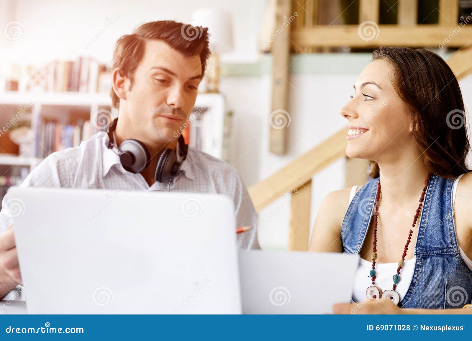 Start-up Team of Two Young People Stock Photo - Image of ethnicity ...