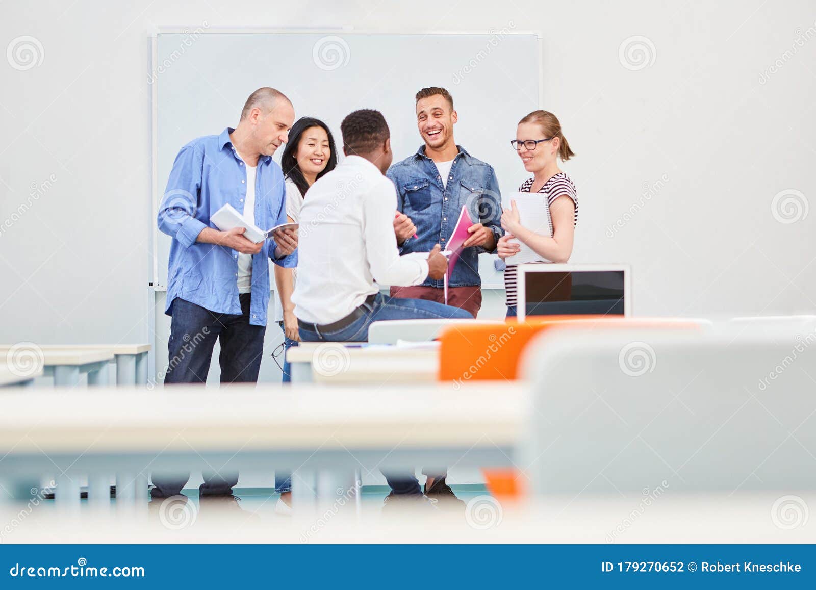Start-up Team in a Workshop for Further Education Stock Photo - Image ...