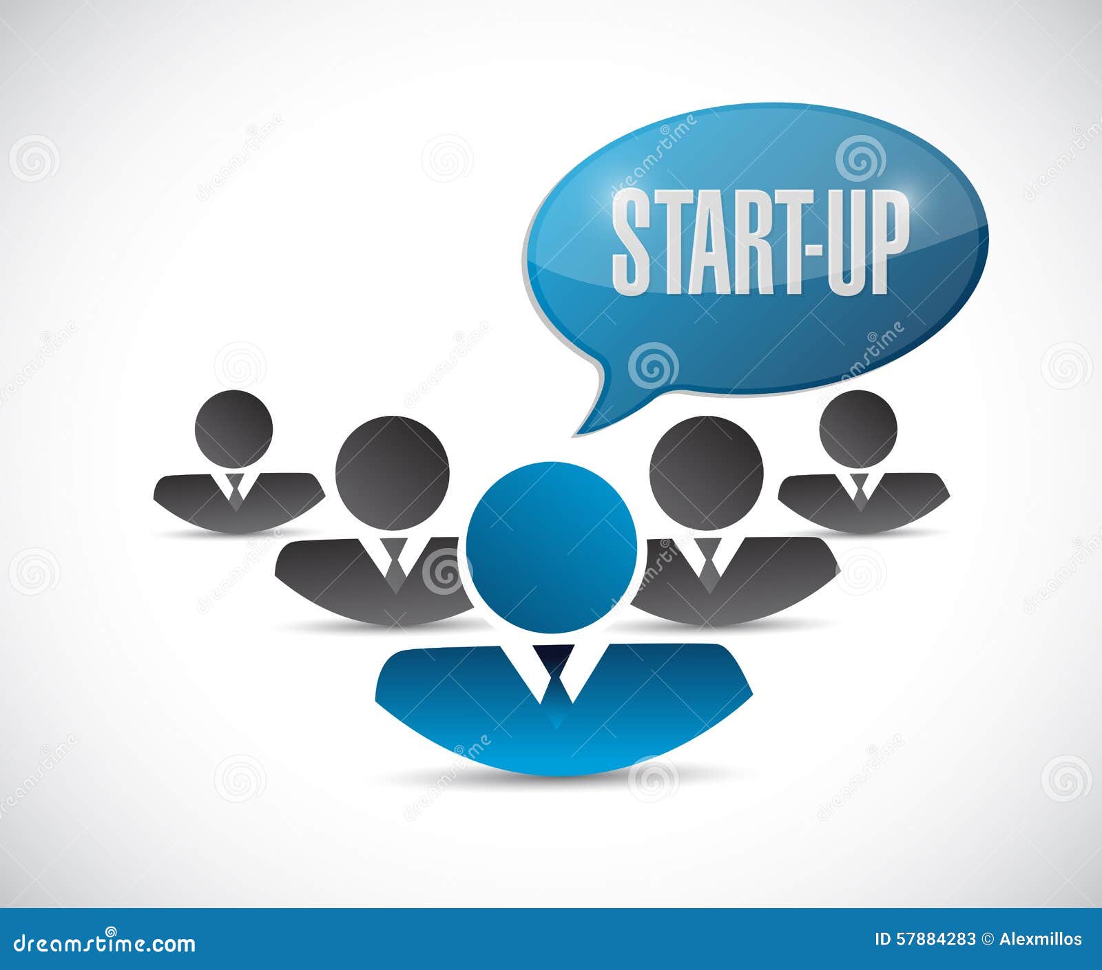Start-up Teamwork Sign Concept Stock Illustration - Illustration of ...