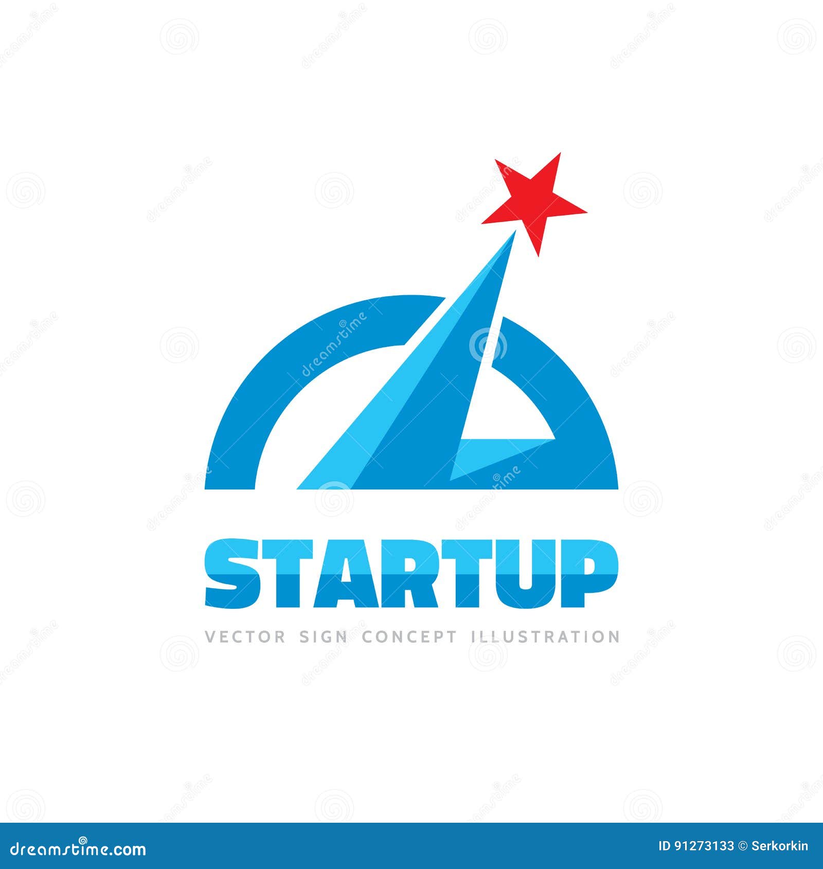 Start-up - Vector Logo Template Concept Illustration. Abstract Space ...