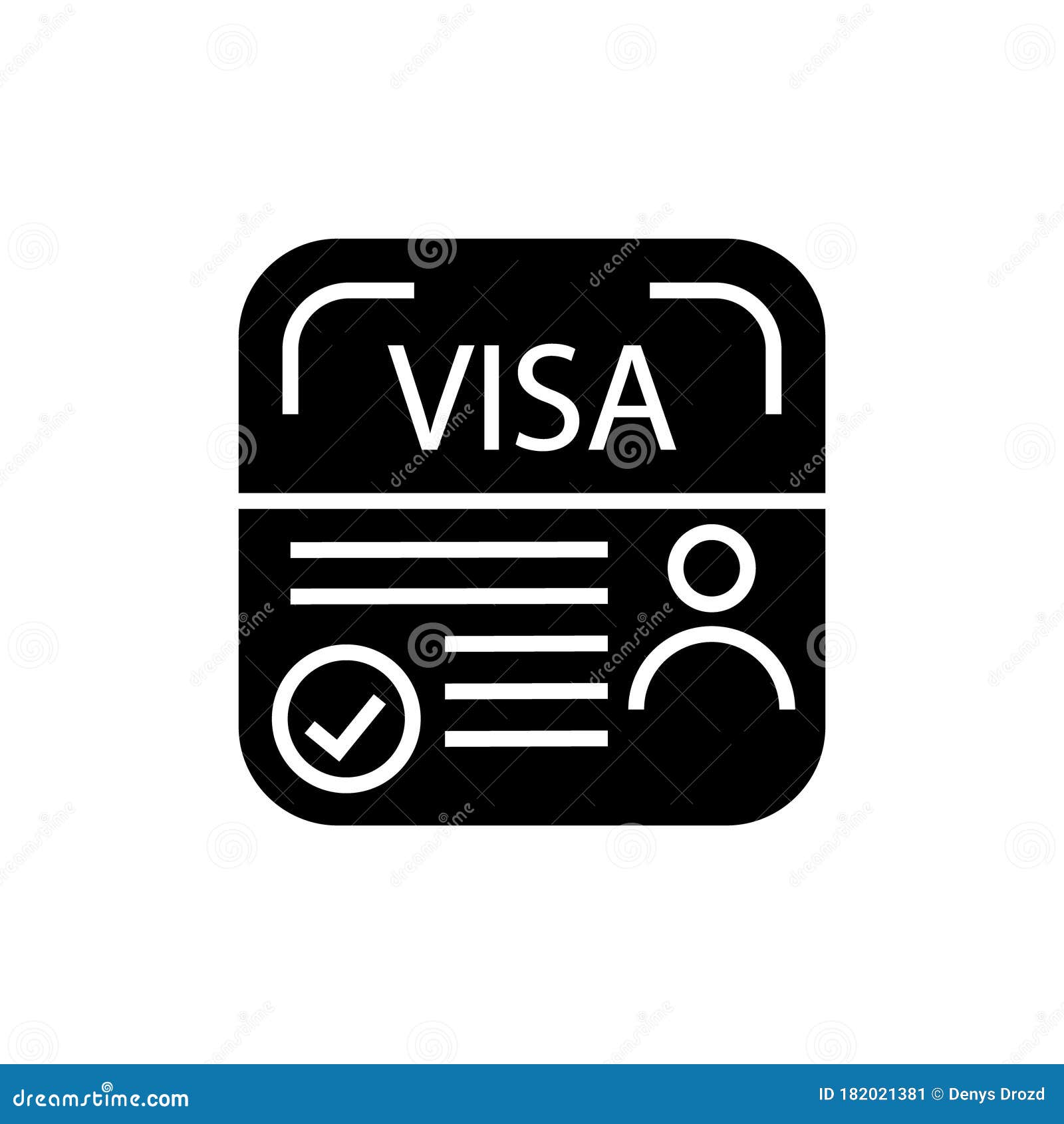 Start Up Visa Vector Icon. Temporary Residence Permit Illustration Sign ...