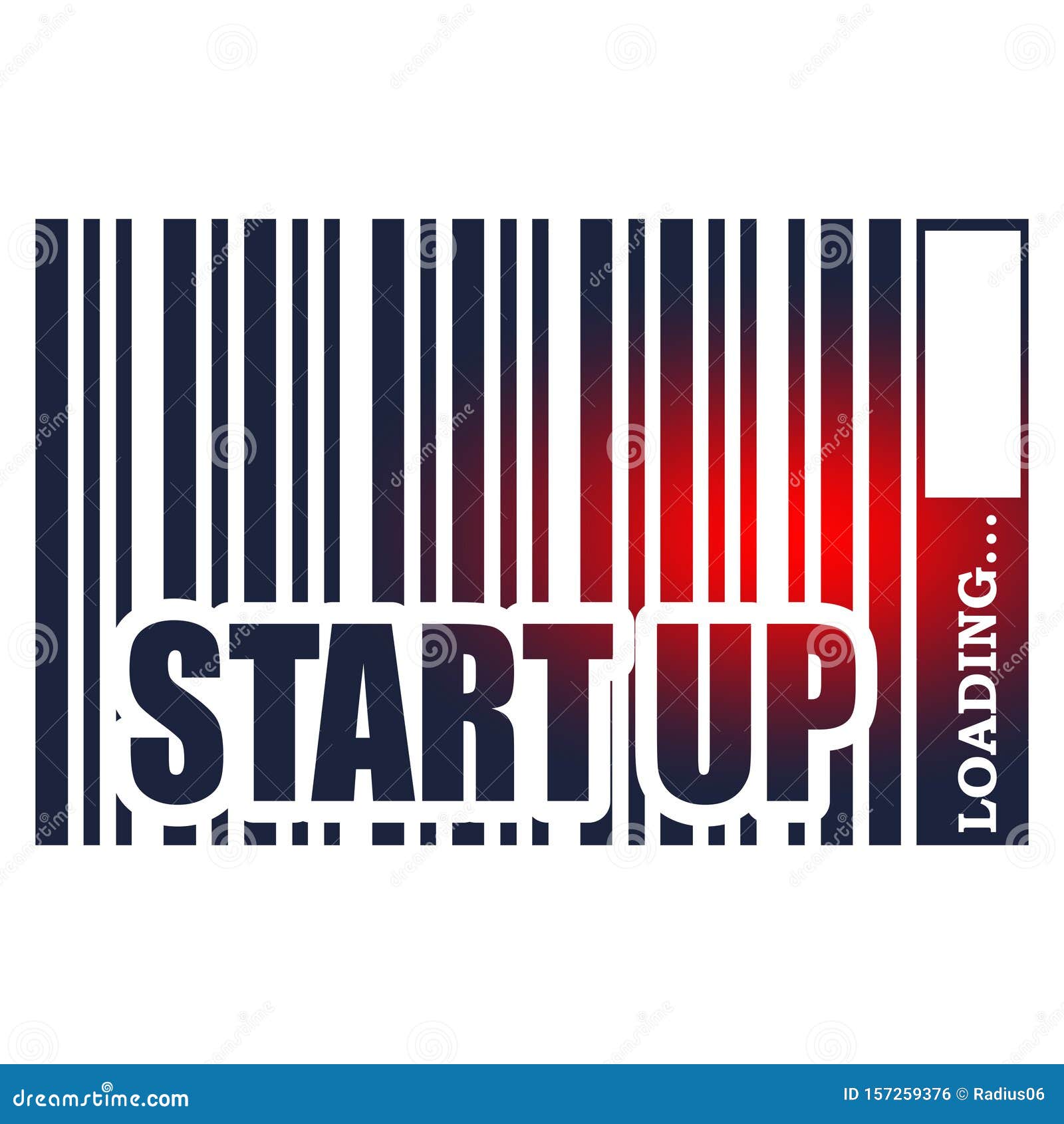 Start up word and bar code stock vector. Illustration of background ...