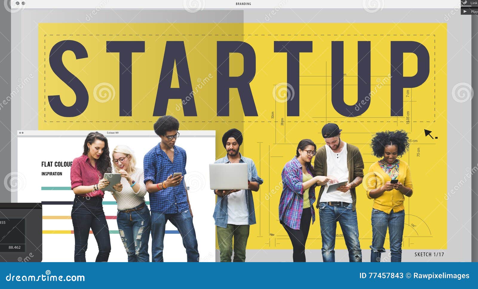 Start Up Word Design Editorial Artwork Concept Stock Image - Image of ...