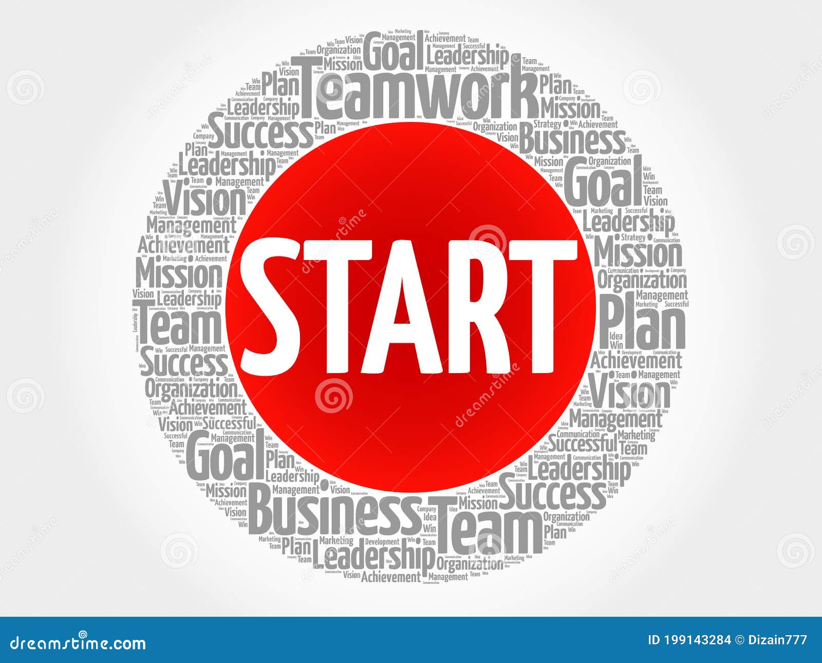 Start word cloud collage stock illustration. Illustration of beginning ...