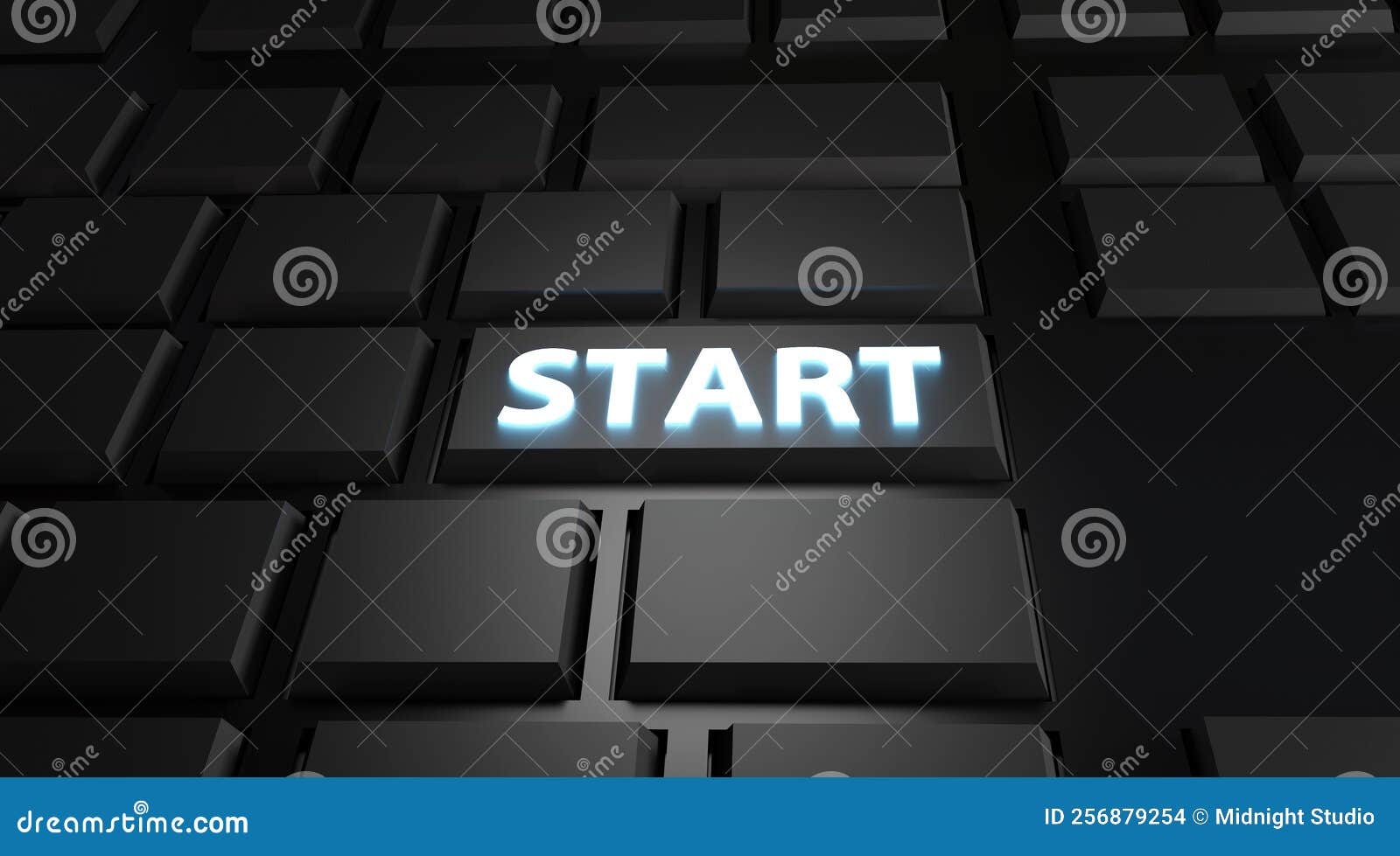 Start Word on Keyboard Button. New Beginning Concept Stock Illustration ...