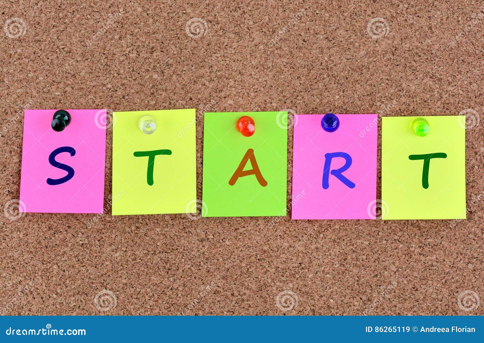 Start word on notes stock image. Image of writing, colorful - 86265119