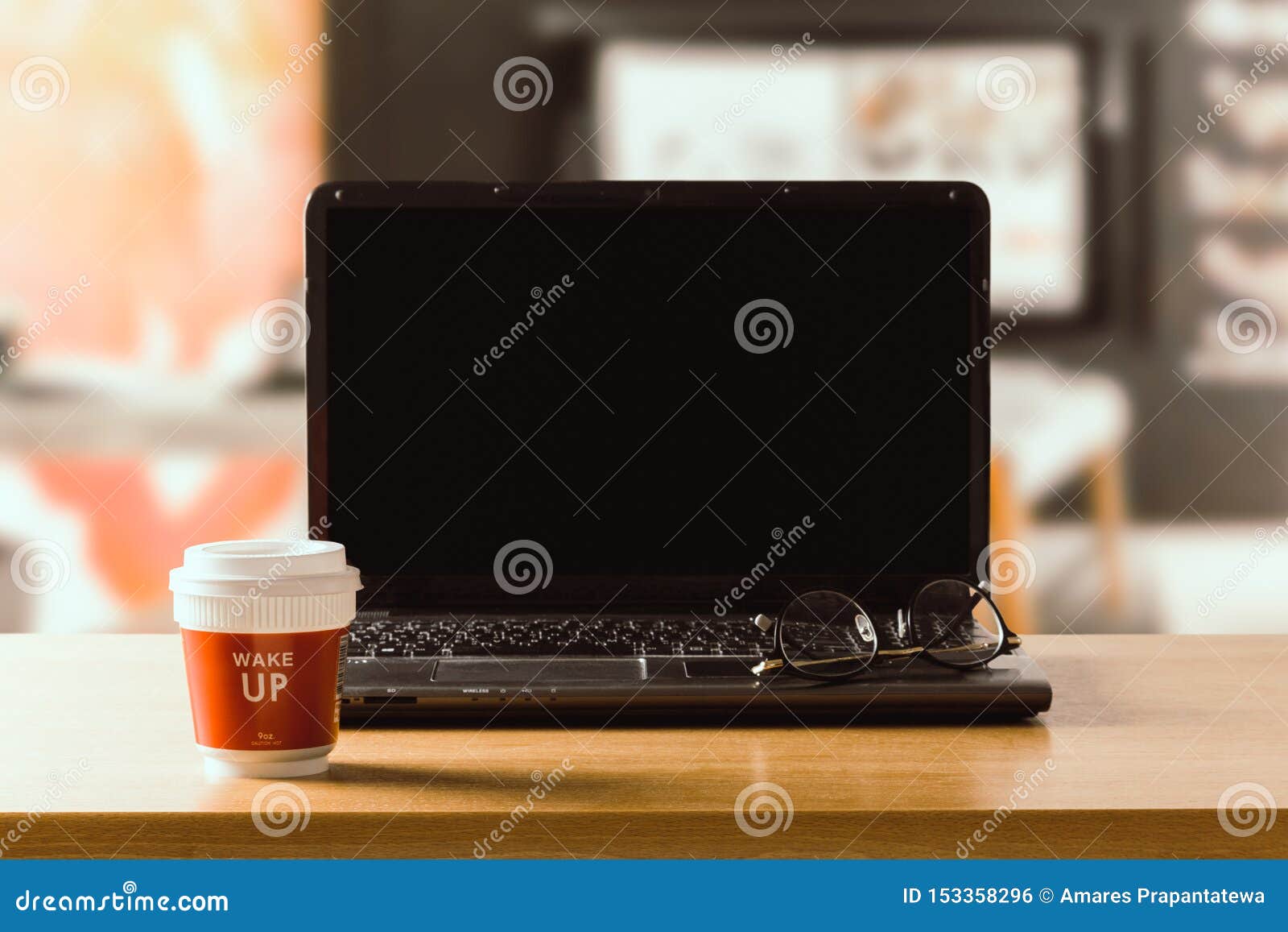 Start Work with a Take Away Cup of Hot Coffee that it Have the Word ...