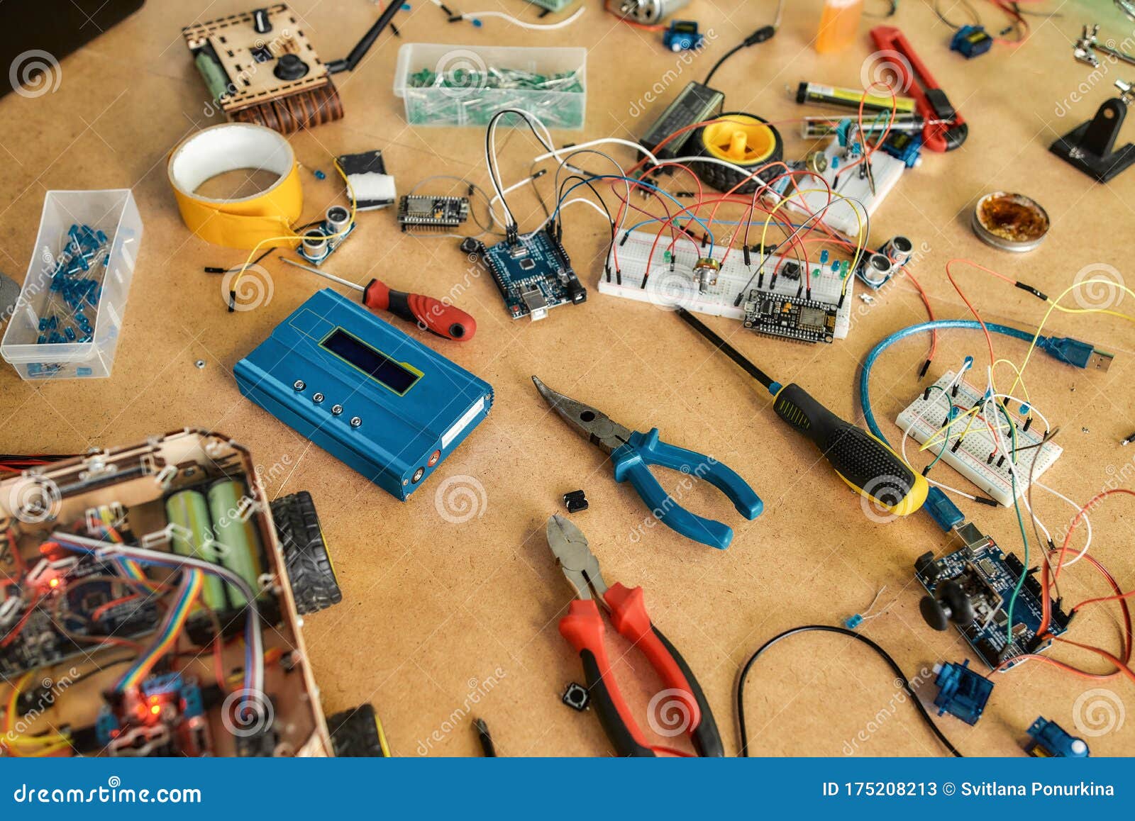 Start Working. Robot Diy Assembly Kit. Electrical Components Kit for ...