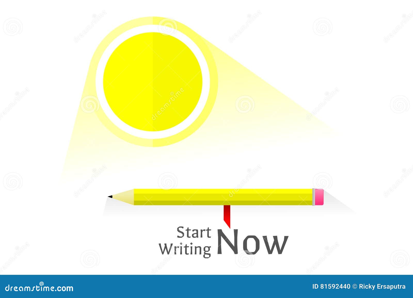 Start writing now stock vector. Illustration of write - 81592440