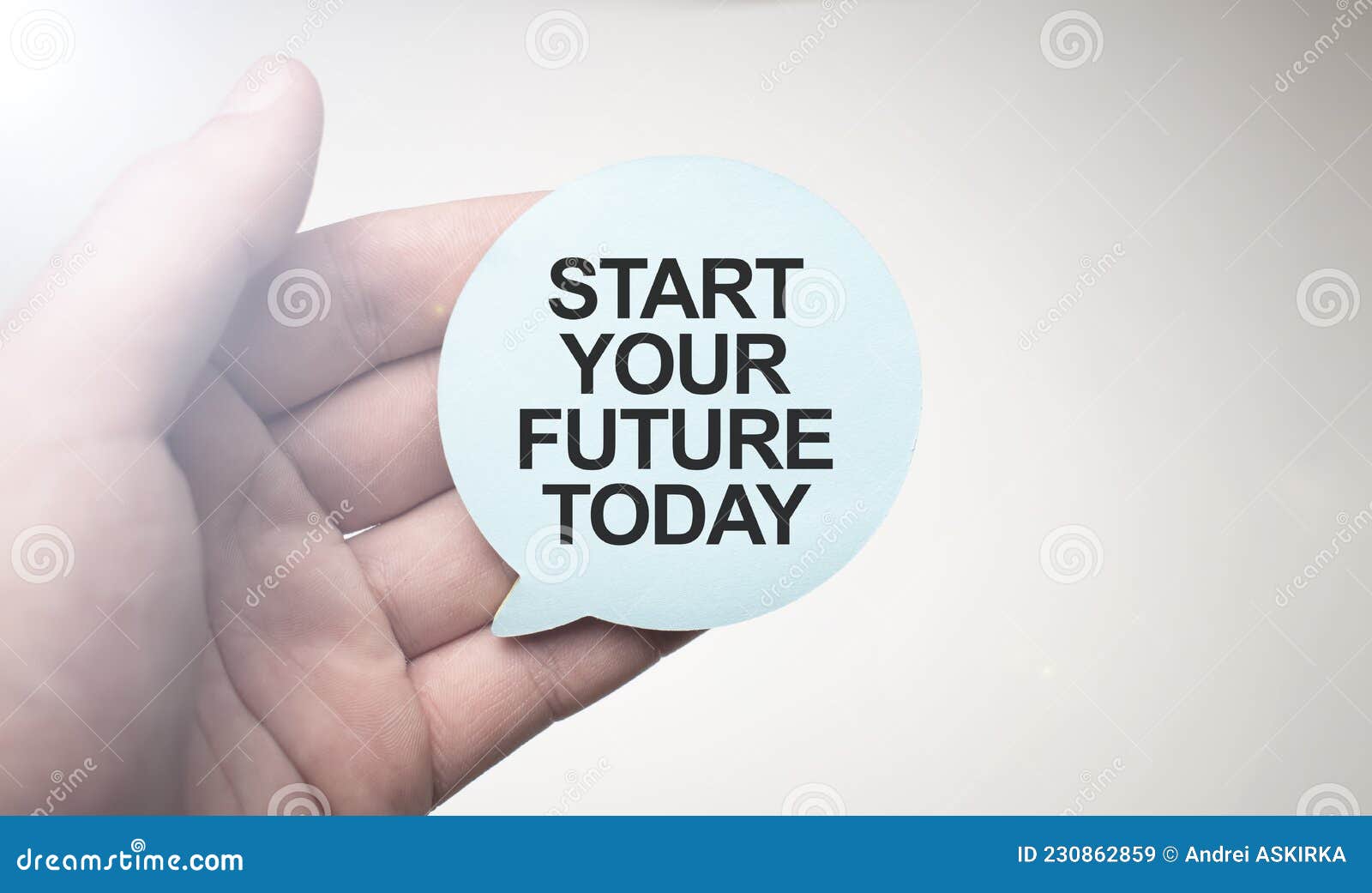 Start Your Future Today Sign on Notepad on the White Backgound Stock ...
