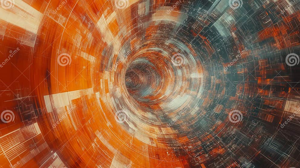Start Your Imagination with this Vivid Orange Abstract Tech Backdrop ...