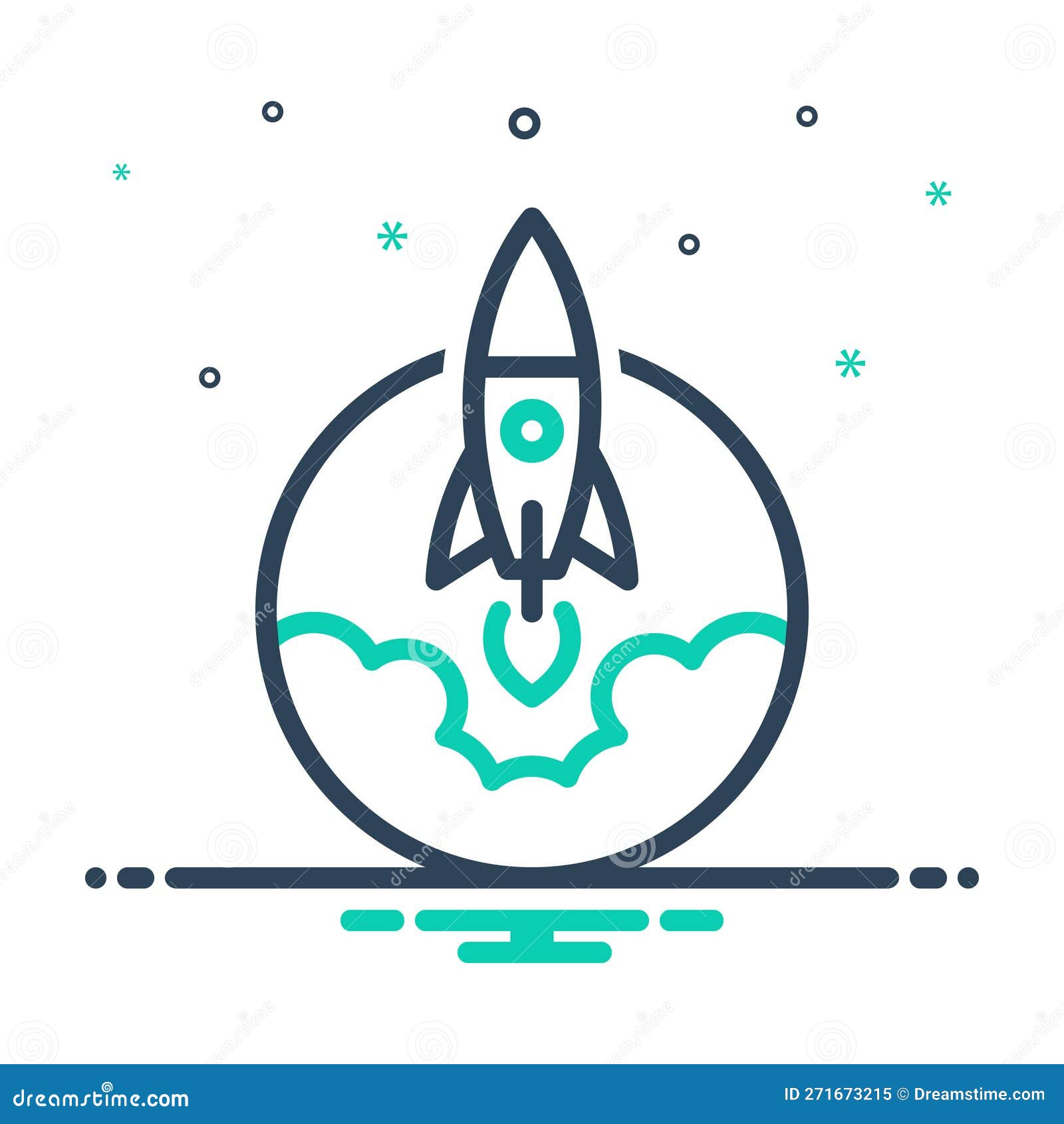 Started Rocket Spaceship Icon - Illustration Cartoon Vector ...