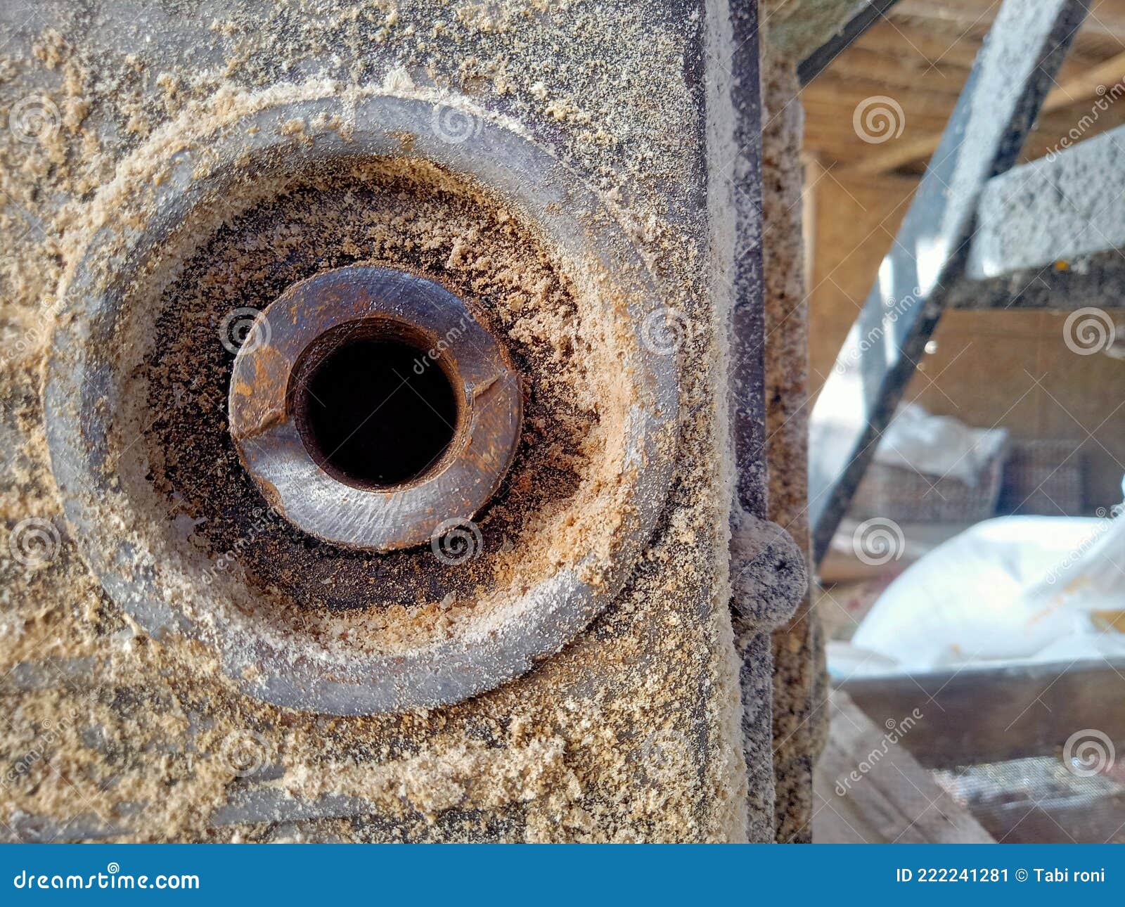 The starter of the engine. stock image. Image of rusty - 222241281