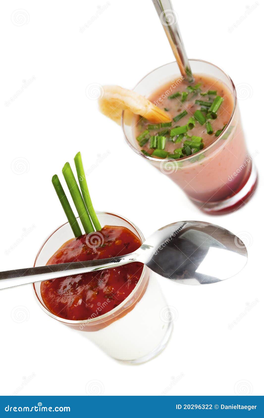 Starter in glasses stock photo. Image of ricotta, food - 20296322