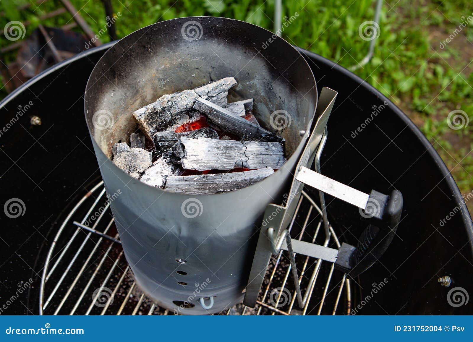 Starter for Ignition of Coal for Grill Stock Photo - Image of cook ...