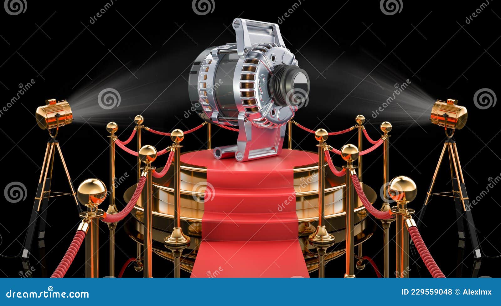 Starter on the Podium, 3D Rendering Stock Illustration - Illustration ...