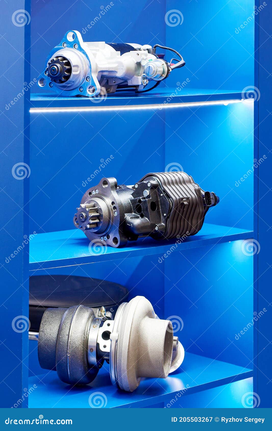 Starters and Alternators in Store Stock Image - Image of industrial ...
