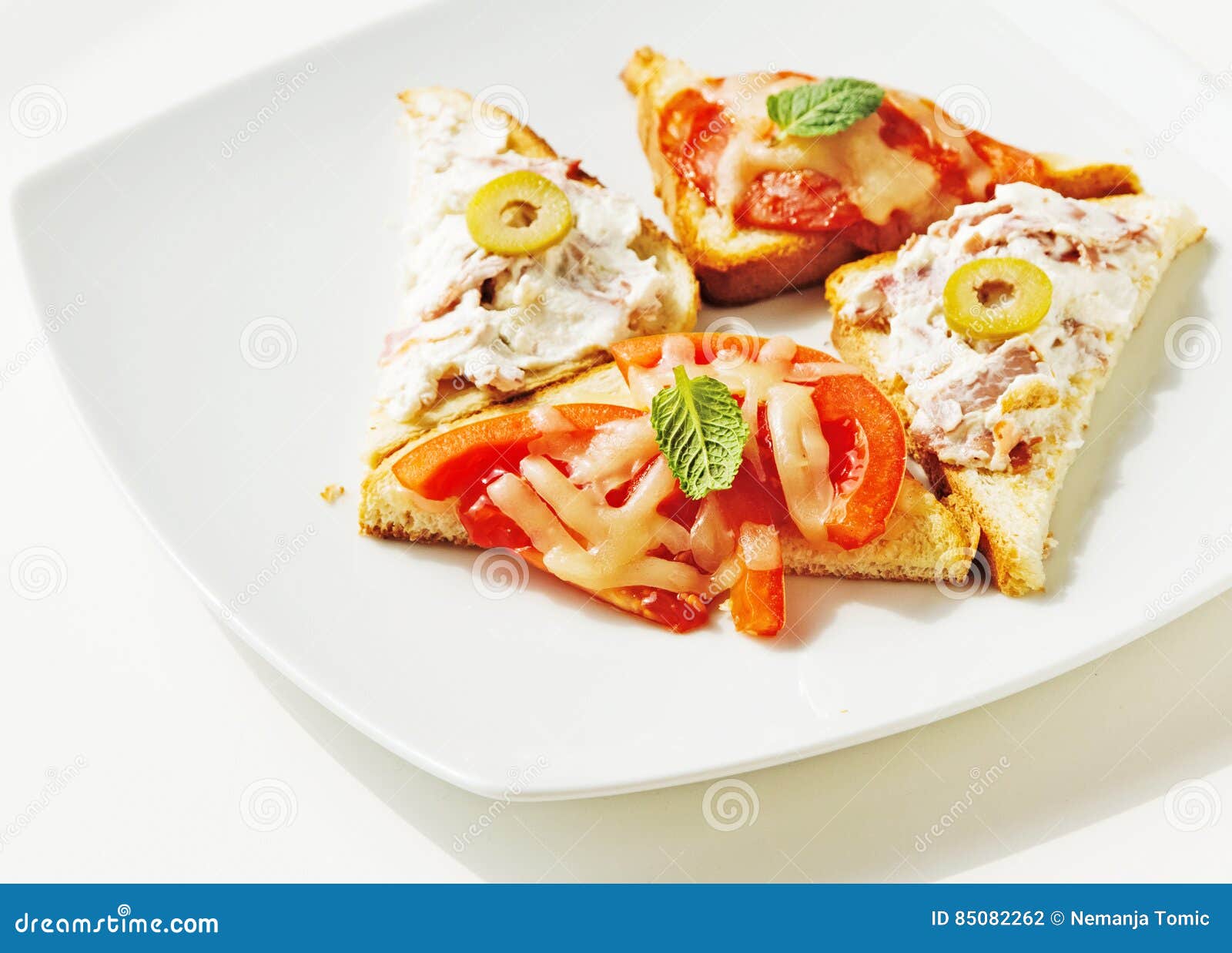 Starters stock photo. Image of sandwich, black, cuisine - 85082262