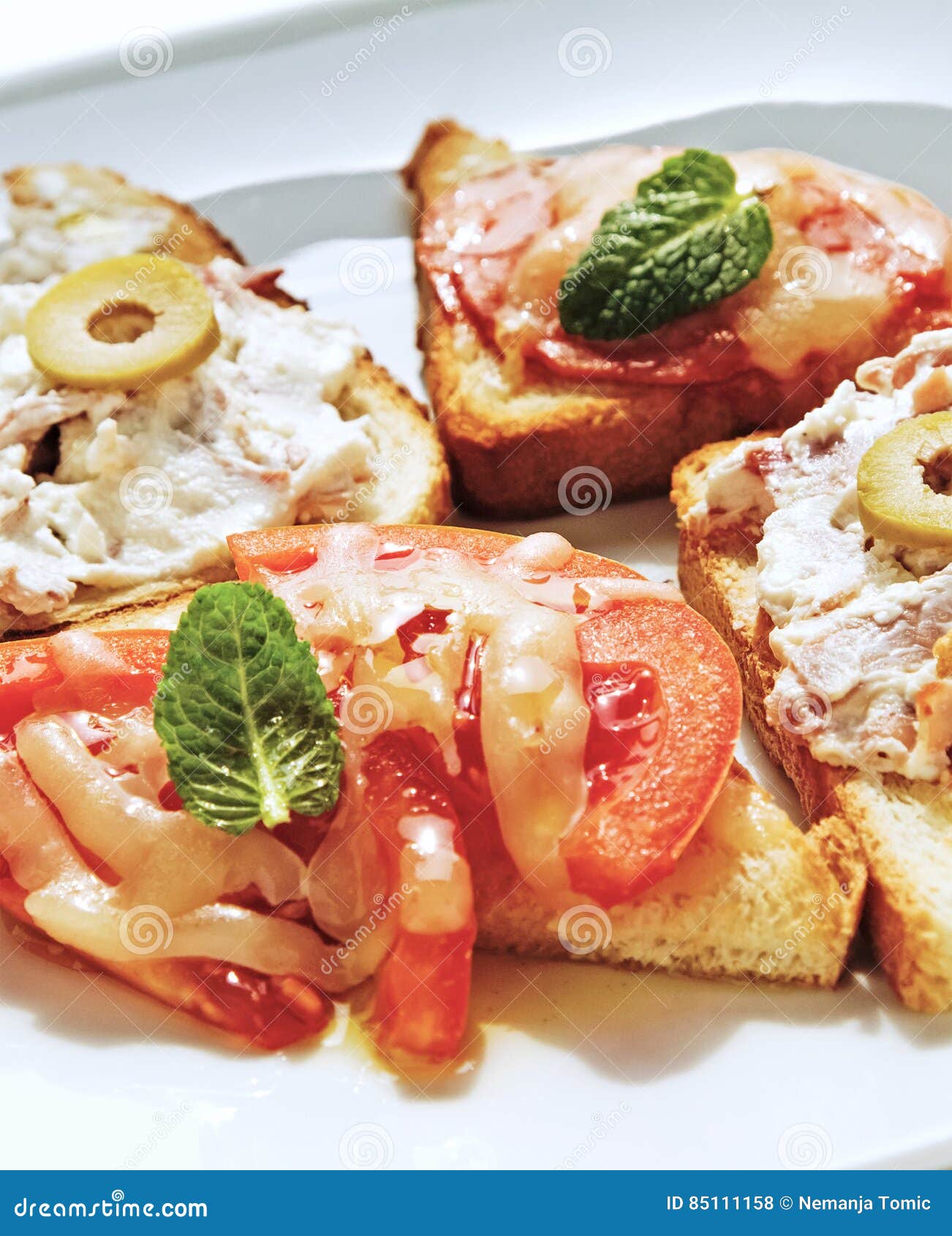 Starters stock photo. Image of mozzarella, fresh, prosciutto - 85111158