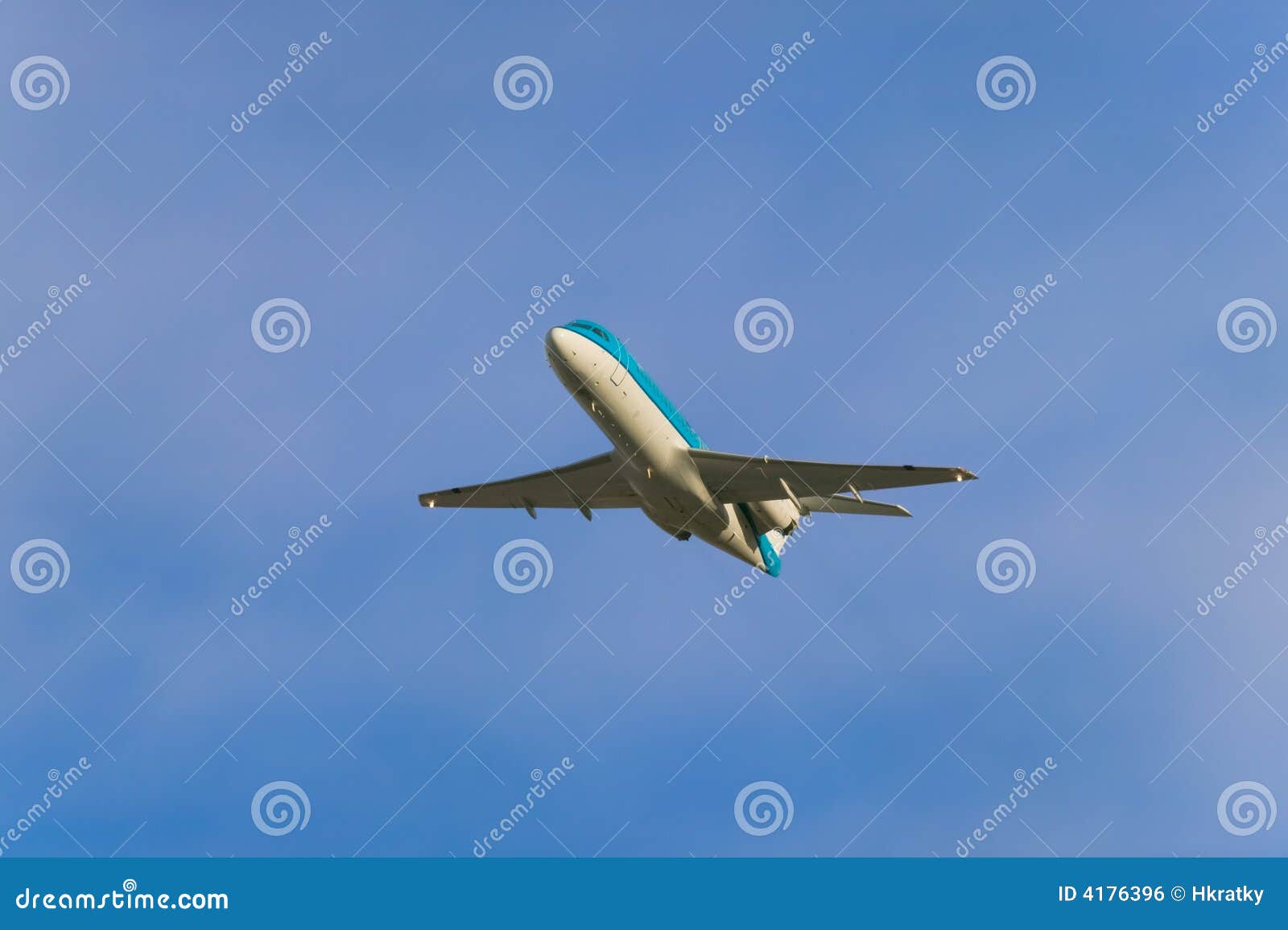 Starting airplane stock photo. Image of aviation, depart - 4176396