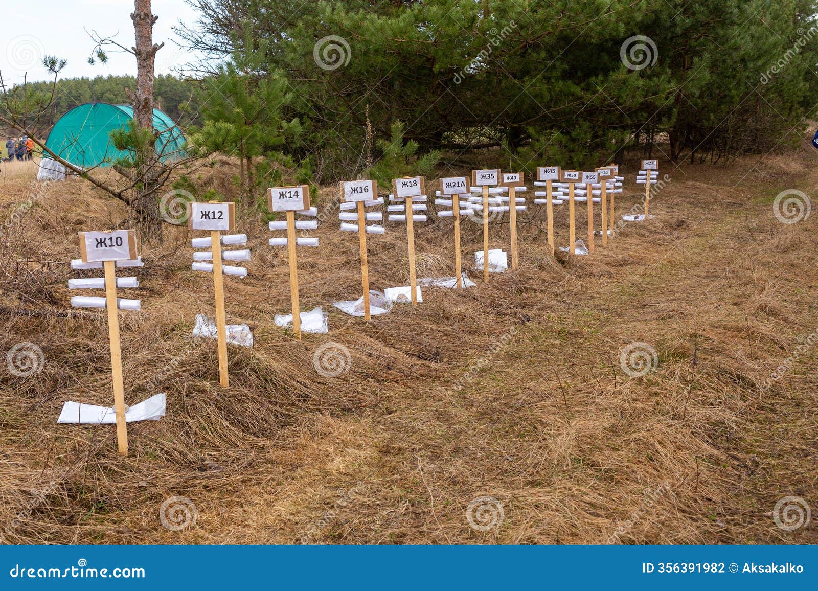 The Starting Area with Distance Maps Stock Photo - Image of final ...