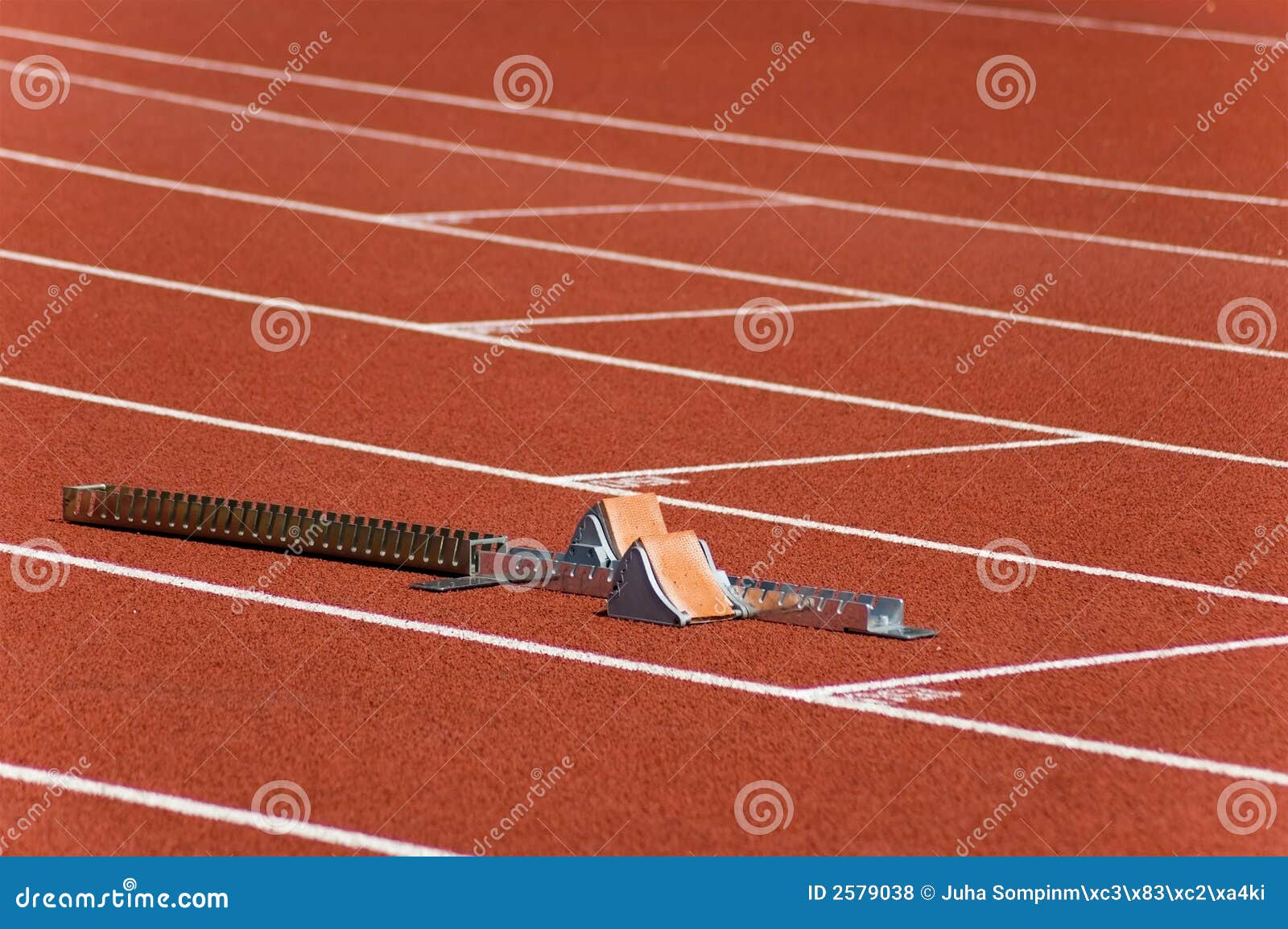 Starting block stock photo. Image of position, field, striped - 2579038
