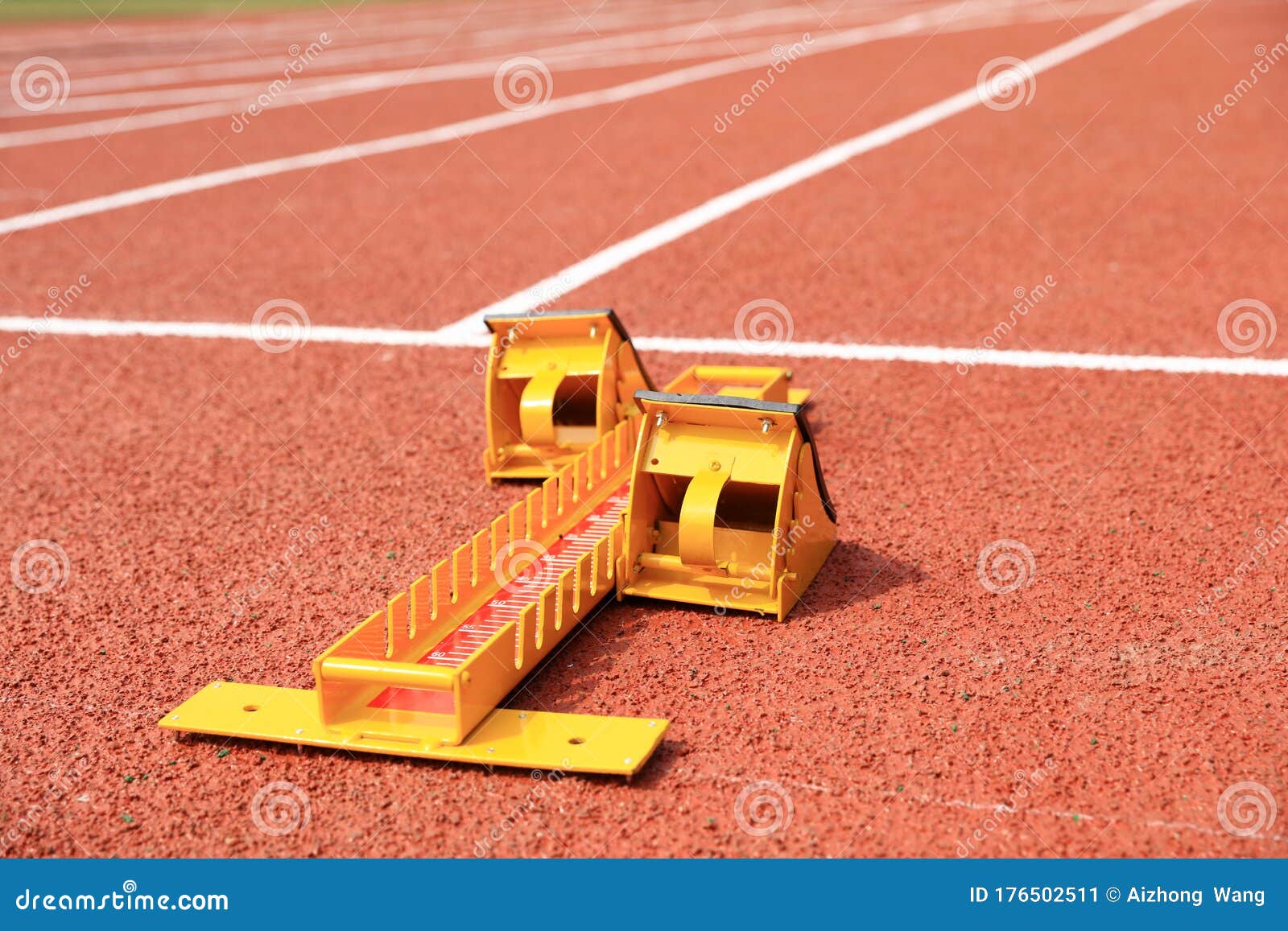 The starting block stock image. Image of field, rapidity - 176502511