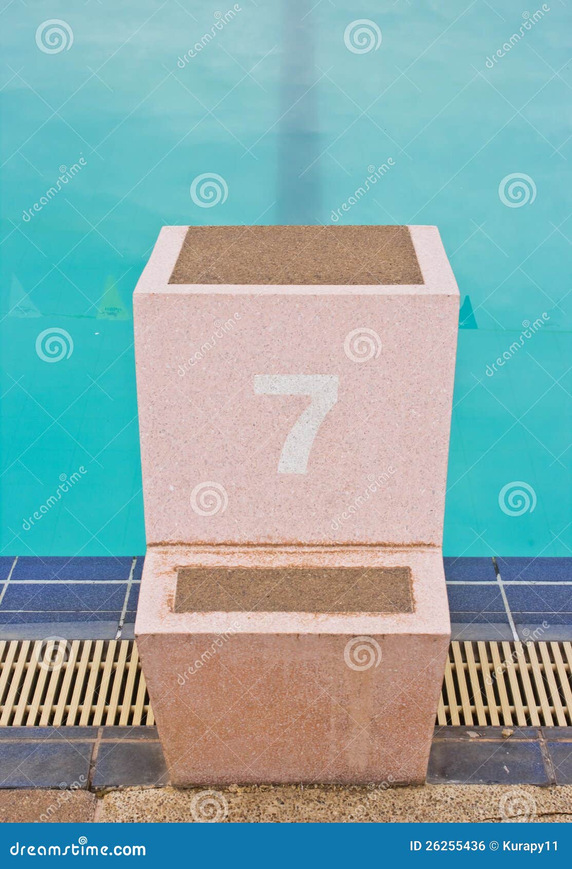 Starting Block and Empty Pool Stock Photo - Image of empty, swimming ...