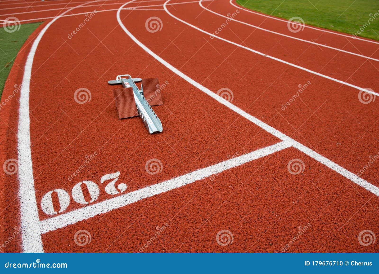 Starting Block On The Race Track. Stock Photography | CartoonDealer.com ...