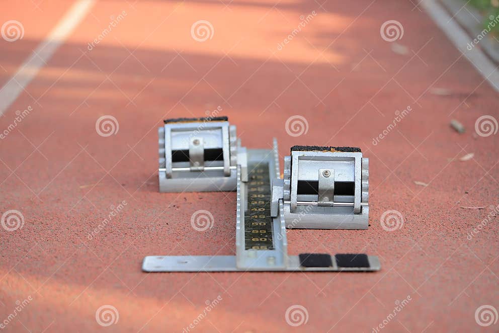 On Starting Block Ready for Sprint Start Stock Image - Image of healthy ...