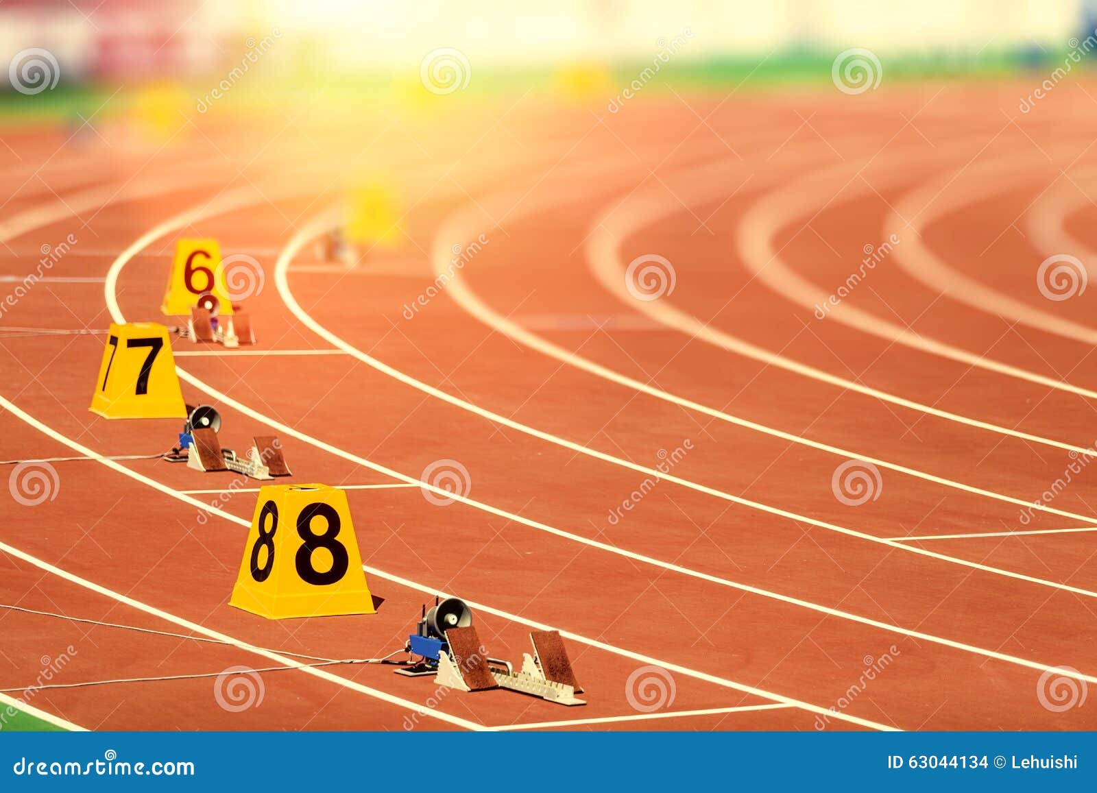 Starting Block In Track And Field Stock Photo - Image: 63044134