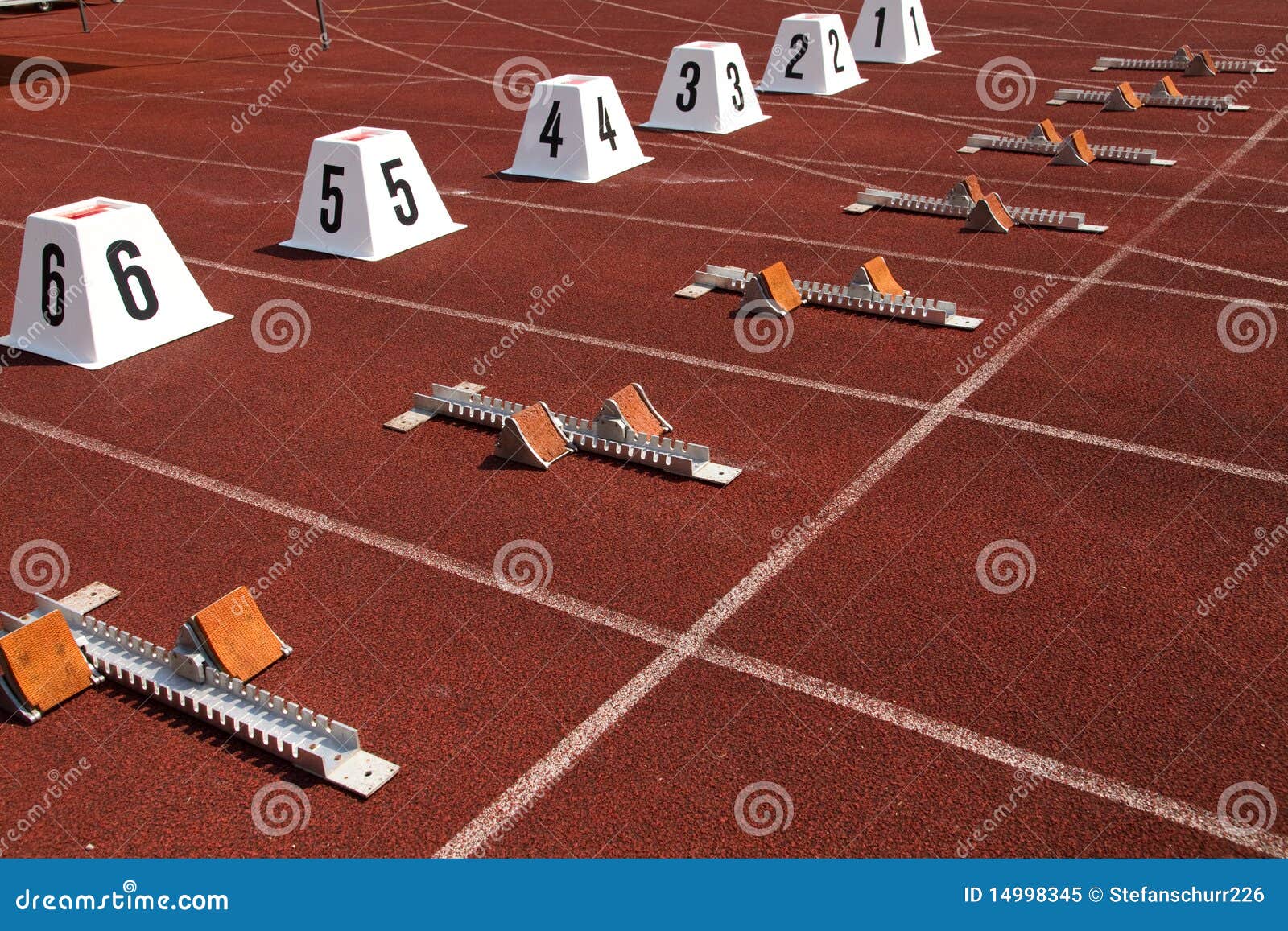 Starting blocks stock image. Image of racetrack, lane - 14998345