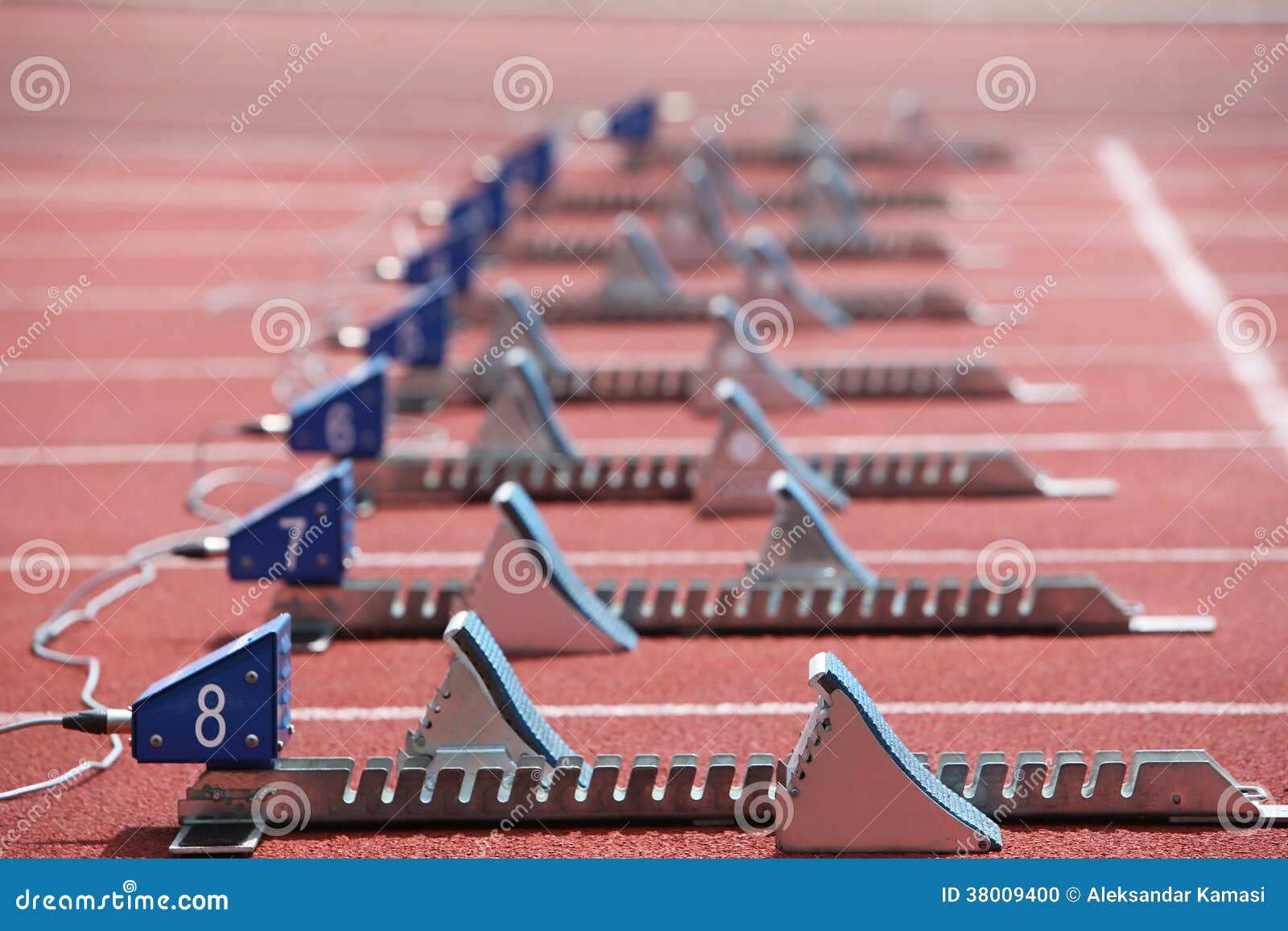 Starting blocks stock photo. Image of running, athletics - 38009400