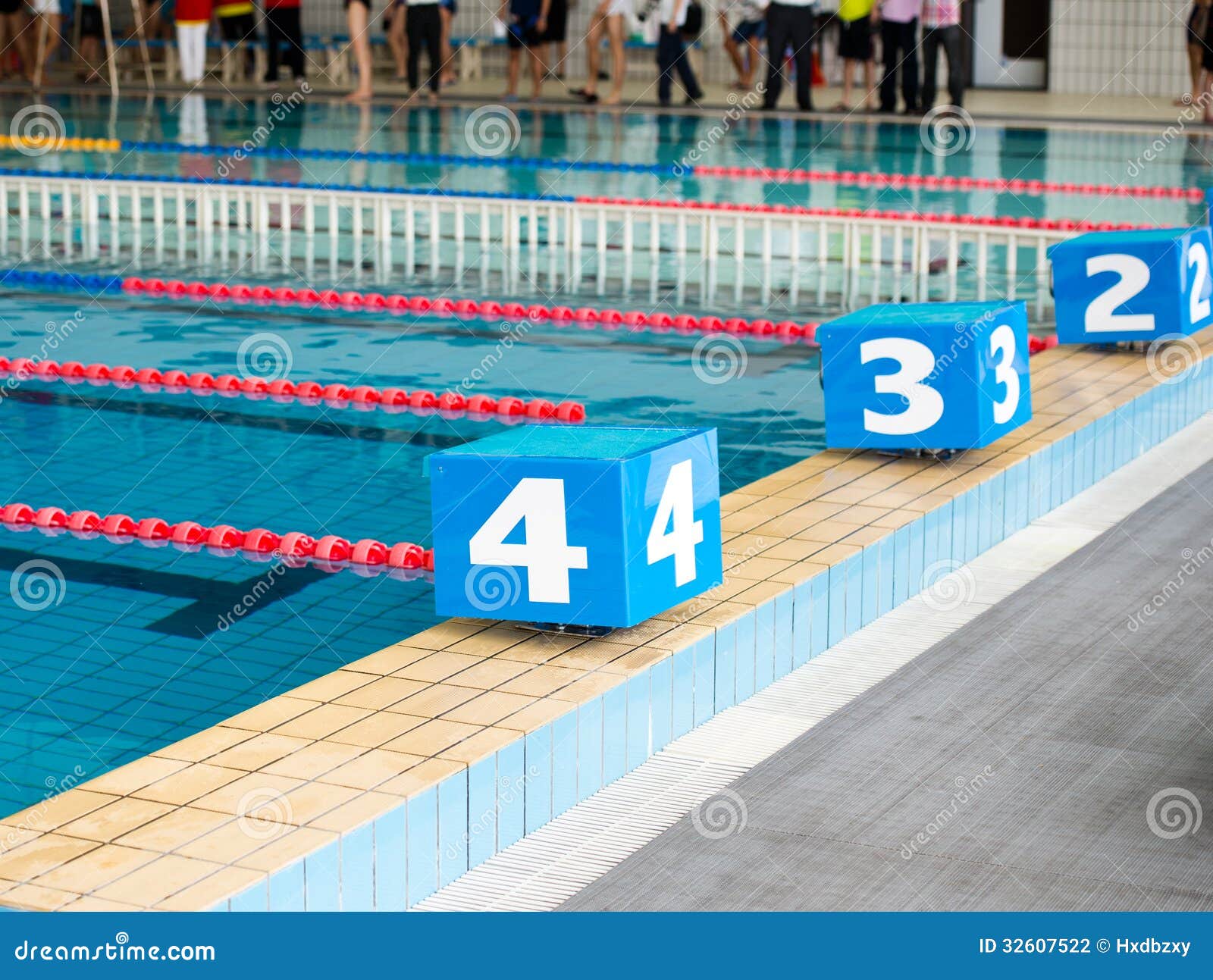 Starting blocks stock photo. Image of pool, plastic, blue - 32607522