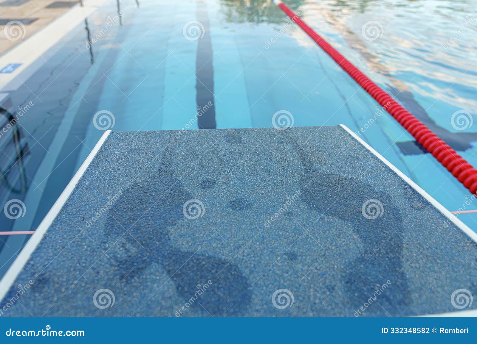 Starting Blocks for Diving into the Pool Stock Photo - Image of swim ...