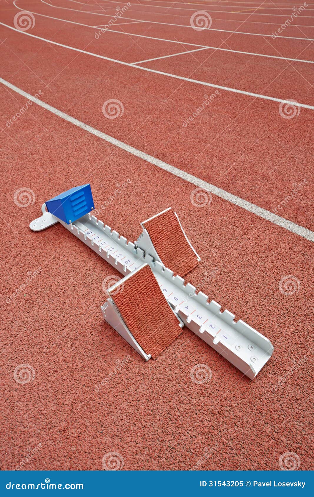 Starting blocks stock image. Image of athlete, ground - 31543205