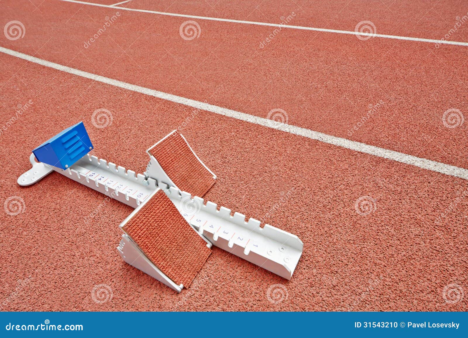Starting Blocks on Race Track Stock Photo - Image of olympic, open ...