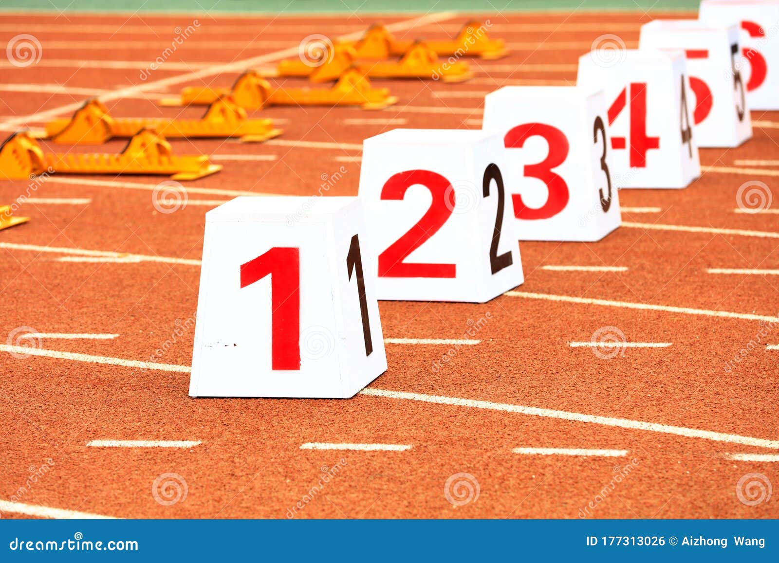 Starting blocks stock photo. Image of athletic, health - 177313026